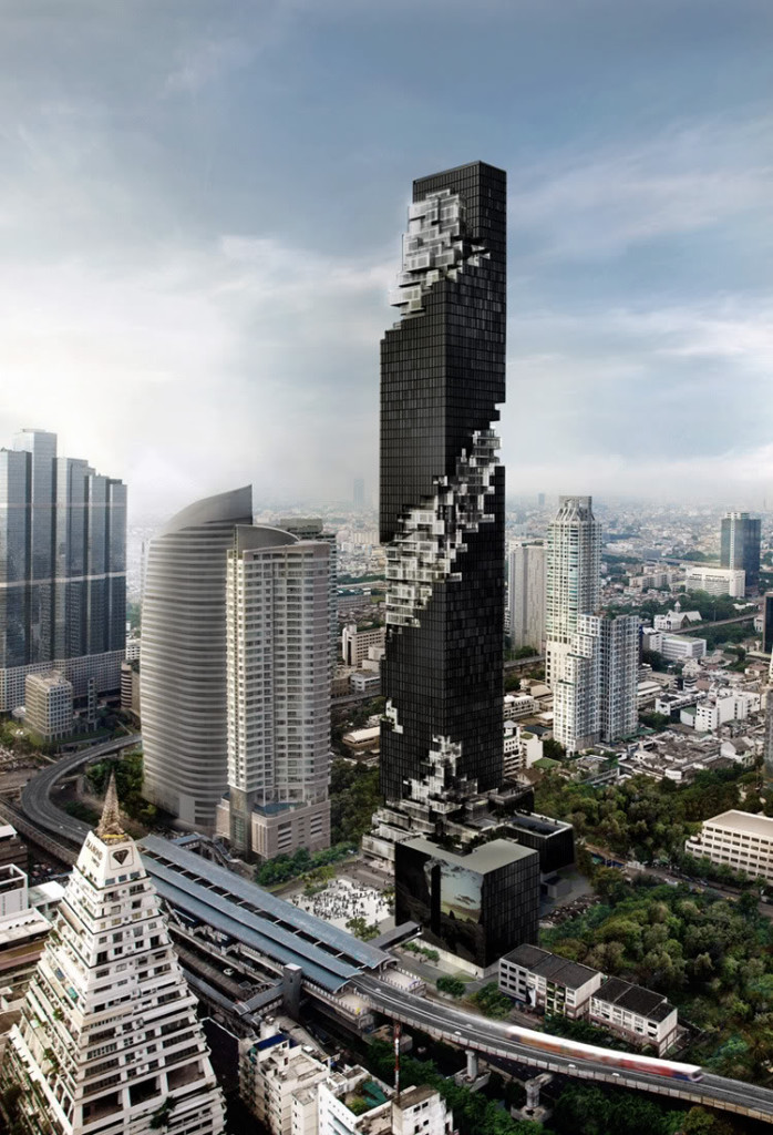 The pixelated 314-metre-high skyscraper designed by former OMA ...